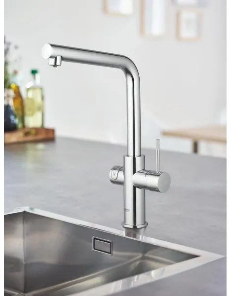 GROHE 31454001 - Dřezová baterie BLUE HOME L-výpusť lesklý chrom