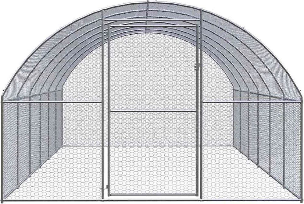 Venkovní klec pro kuřata 3 x 6 x 2 m pozinkovaná ocel 3095465