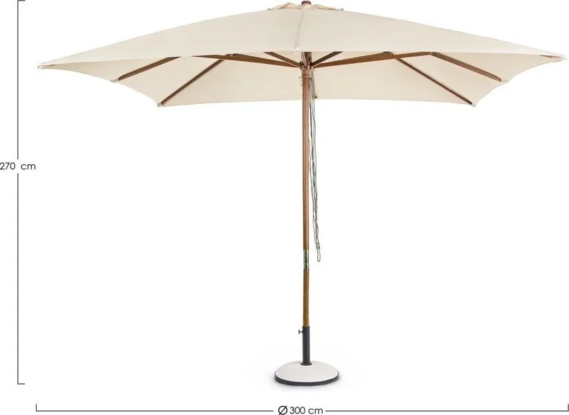Béžový slunečník ø 300 cm Syros – Bizzotto