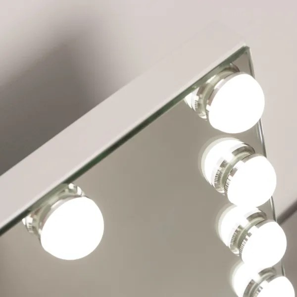 BRILAGI - LED Stmívatelné make-up zrcadlo HOLLYWOOD LED/15W/230V CCT + USB bílá