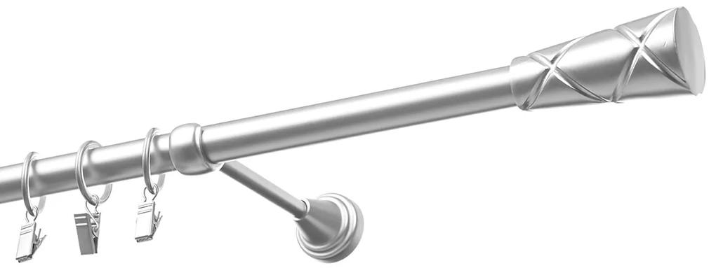 Garnýže kovová 19mm jednotyčová stříbrná Genua délka: 3,0m