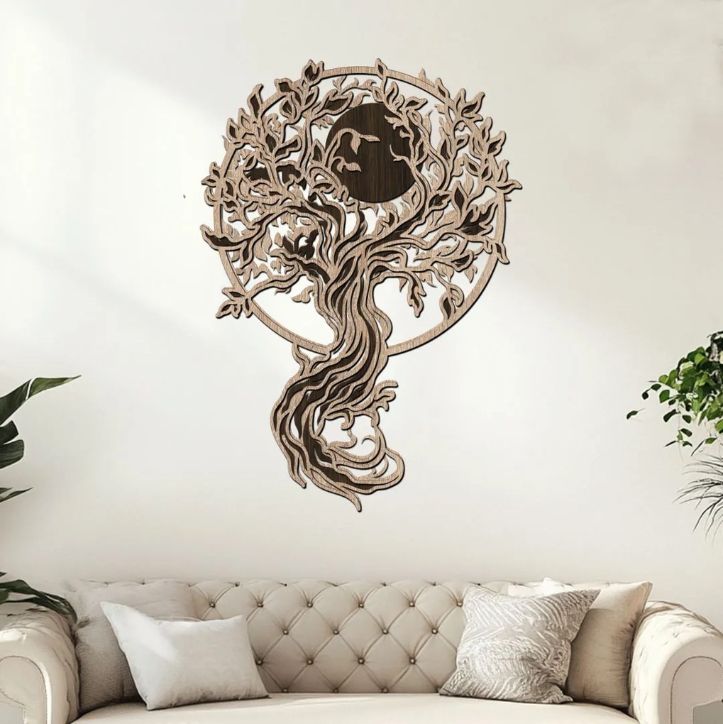 dřevo života 3 vrstvý dřevěný strom ROVNOVÁHY Zvolte rozměr (cm): 43x60, Zvolte barvu dekoru: Dub Sonoma-Wenge