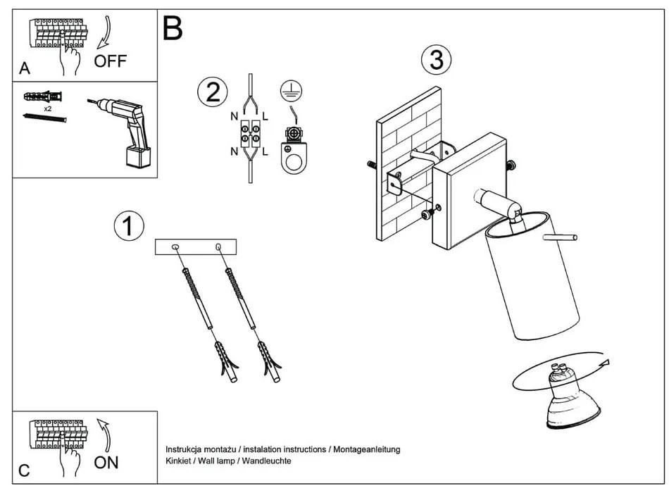 Zelené bodové svítidlo 8x16 cm Etna – Sollux