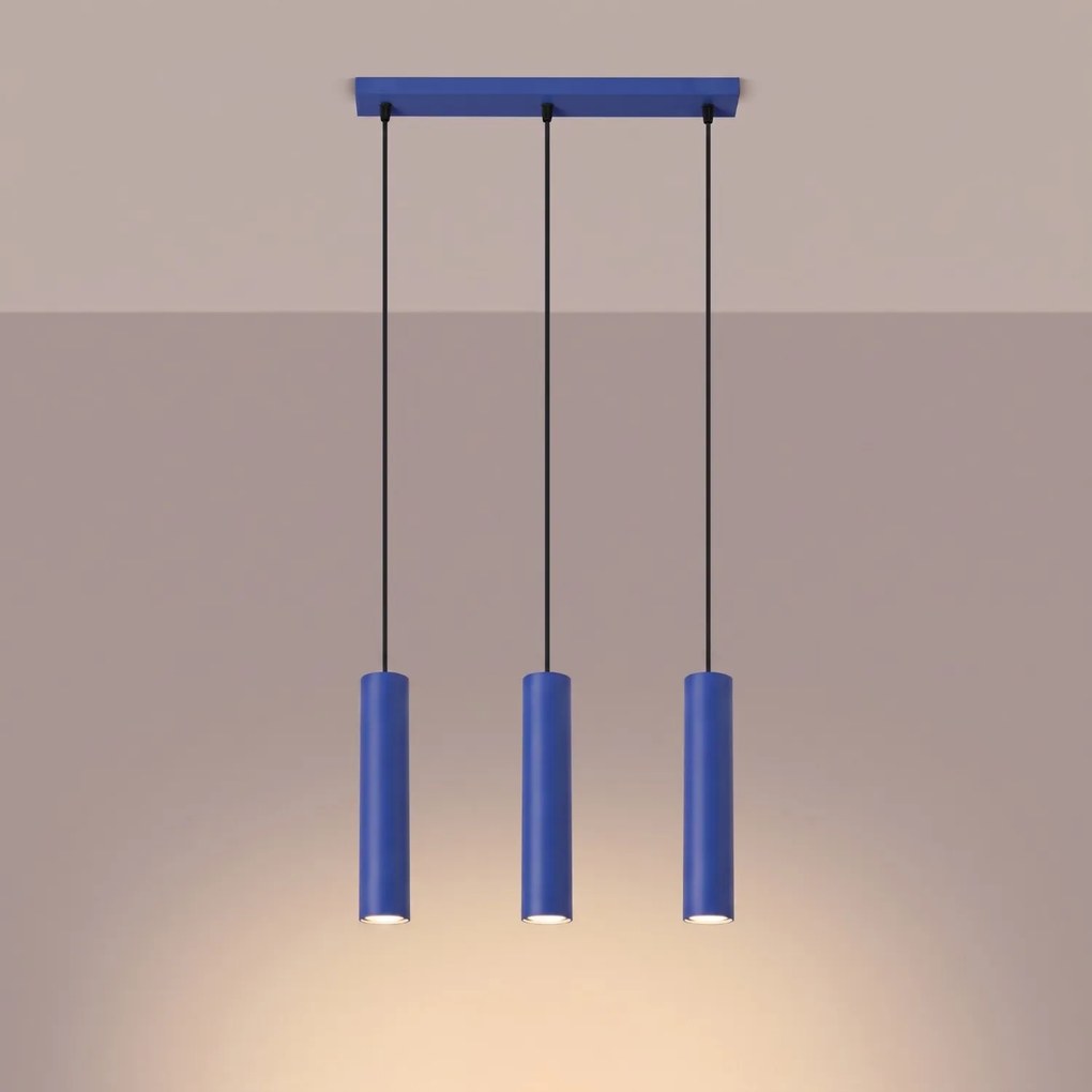 Sollux Lighting Závěsné svítidlo LAGOS 3L ultramarín