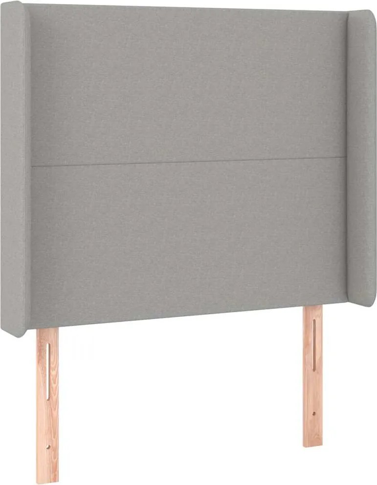 Box spring postel s matrací světle šedá 90x190 cm textil 3131793