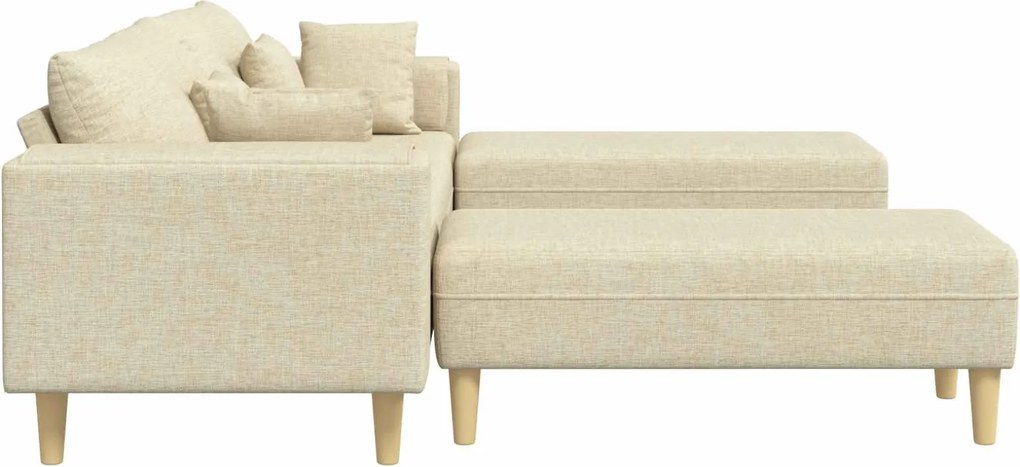 Pohovka 3 ks Krémová textil 3335168