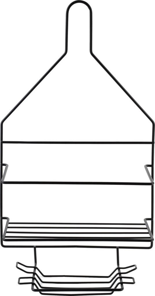Koupelnová polička CARL BLACK 23x41,5 cm černá