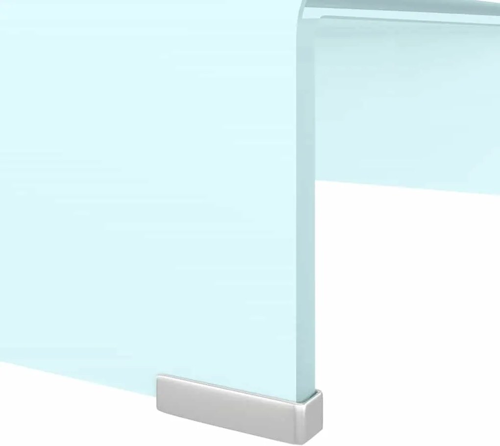TV stolek / podstavec na monitor sklo zelený 40 x 25 x 11 cm 244142