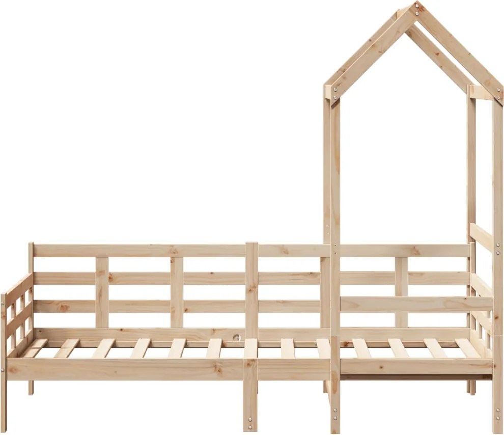 Válenda se střechou 80 x 200 cm masivní borové dřevo 3282326