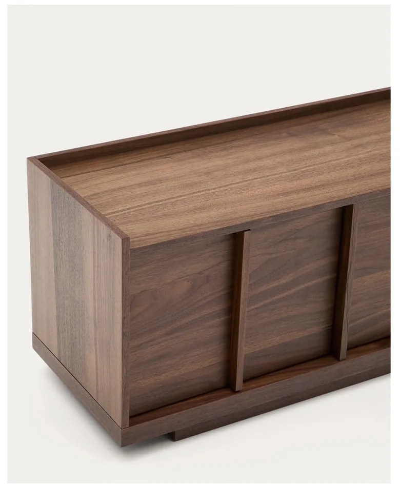 Hnědý TV stolek v dekoru ořechu 200x47x40 cm Onix – Kave Home