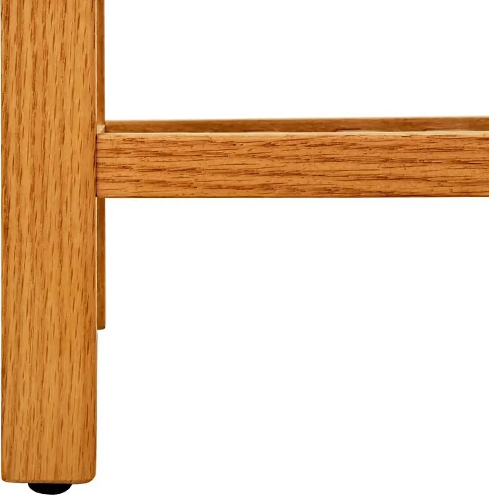 vidaXL Botník se 2 policemi 100 x 27 x 40 cm masivní dubové dřevo [331748]