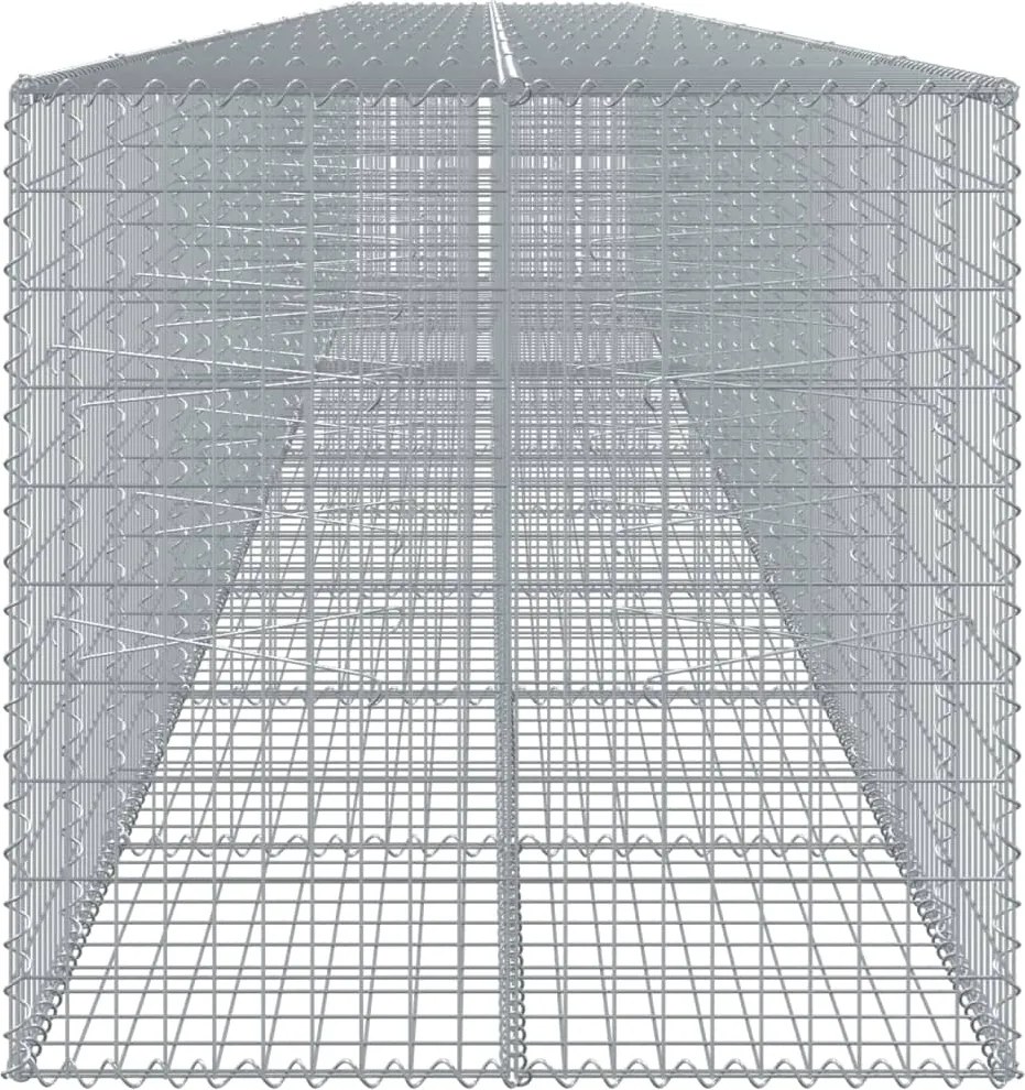 Gabionový koš s víkem 1 000 x 100 x 100 cm pozinkované železo 3295208