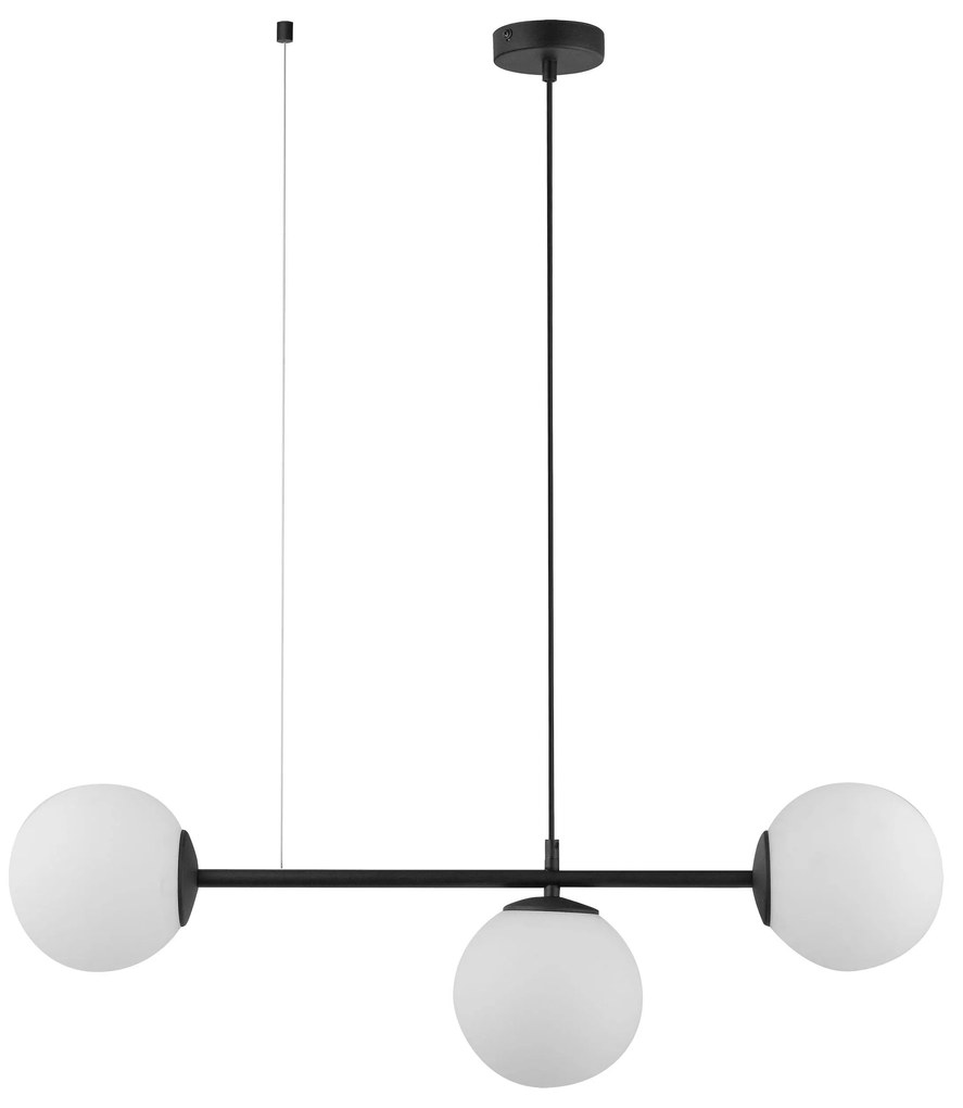 TK-LIGHTING Závěsné osvětlení CELESTE, 3xE27, 60W, koule, černobílé 6218