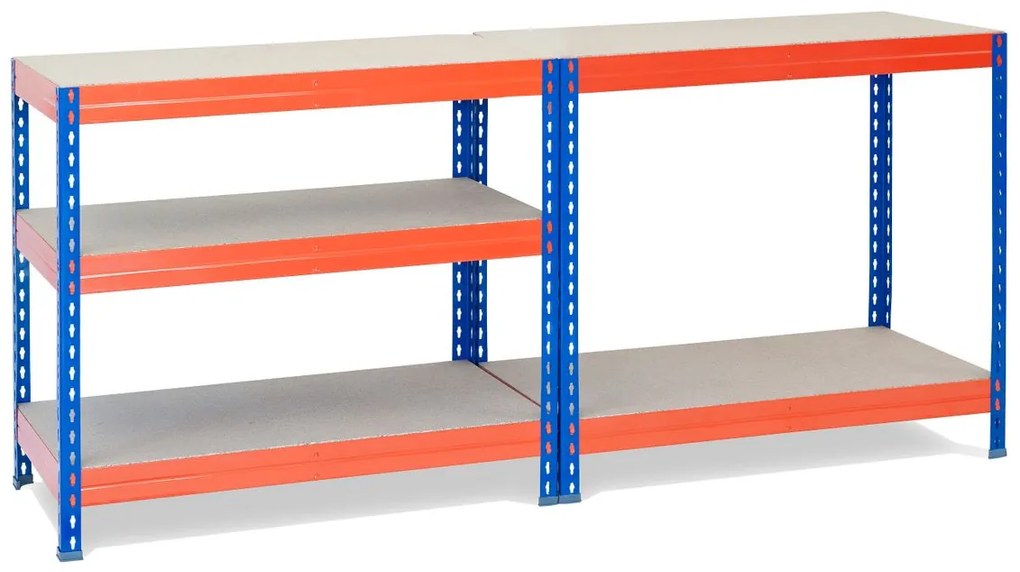 AR Shelving Vysokozátěžový regál Rivet L, 192 × 100 × 50 cm, nosnost police: 300 kg