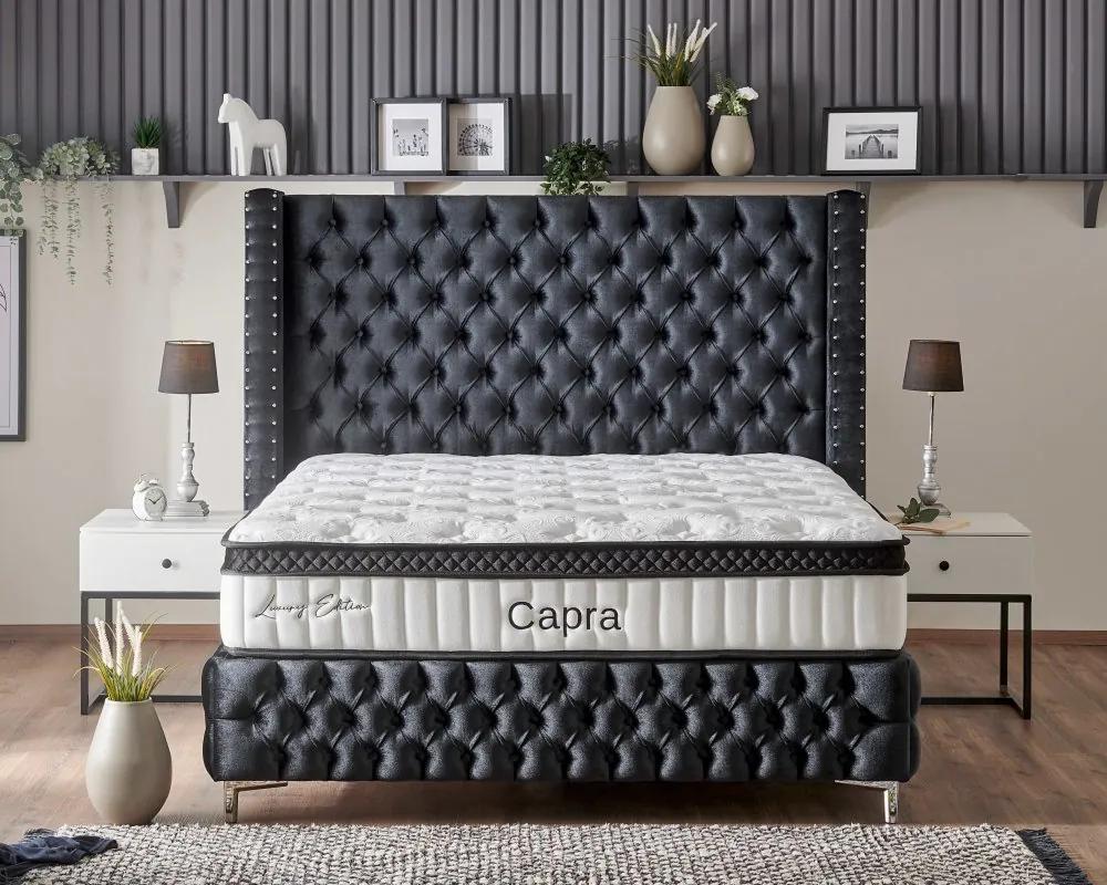 Čalouněná postel CAPRA - antracit 120 × 200 cm