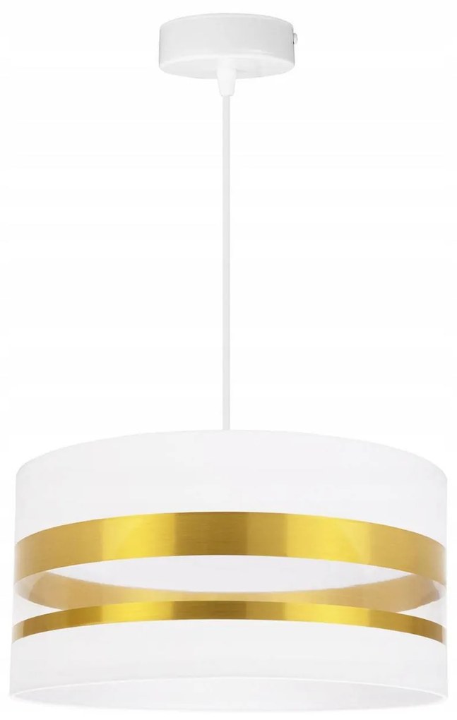 Závěsné svítidlo INTENSE GOLD, 1x textilní stínítko (výběr ze 6 barev), (výběr ze 3 barev konstrukce), (fi 40cm)