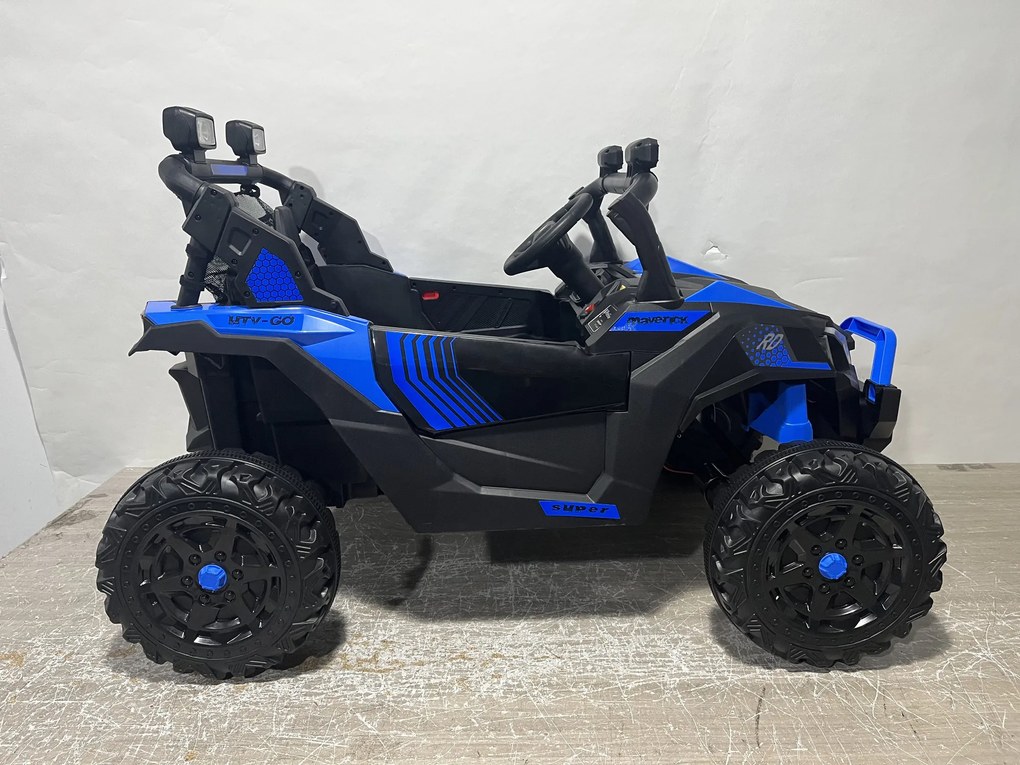 AIYAPLAY Dětské elektrické auto UTV pro dva, modré