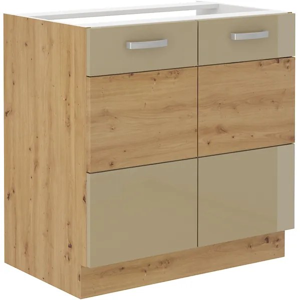 Kuchyňská skříňka Artisan 80 ZL 2F BB Barva dvířek cappuccino lesk