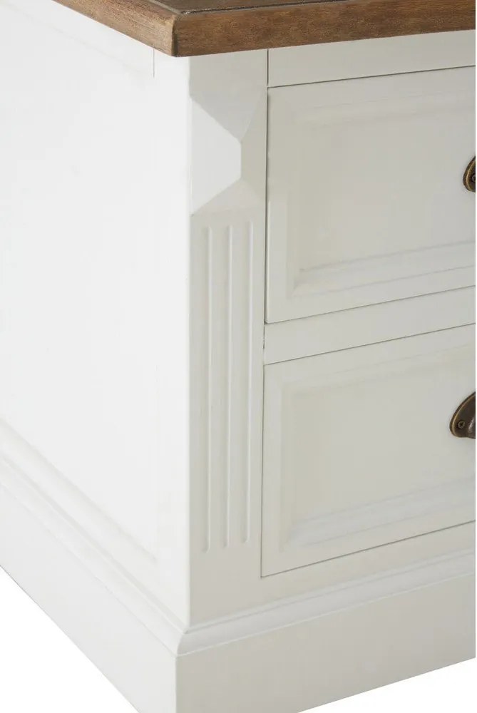 Bílý konferenční stolek v dekoru jedle 90x90 cm Hardwick – Premier Housewares