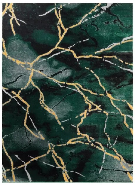 Dywany Łuszczów, Kusový koberec Emerald 1018 green and gold, 180x270, zelená, kancelář