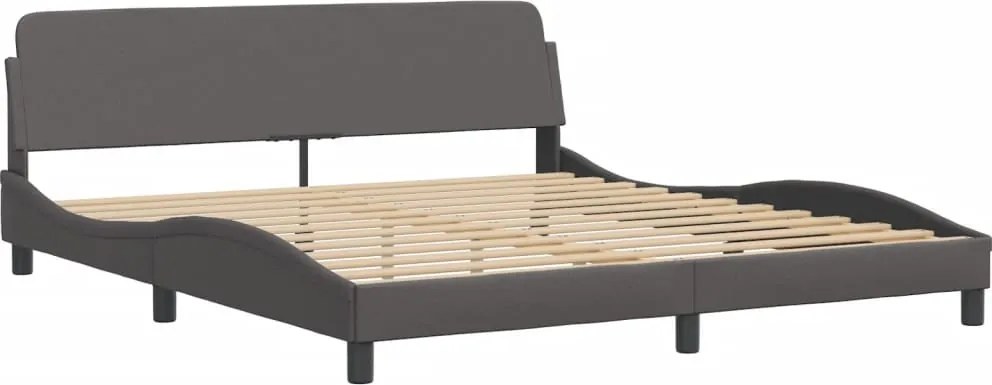 Postel s matrací Dover šedá 180 x 200 cm umělá kůže 3208460