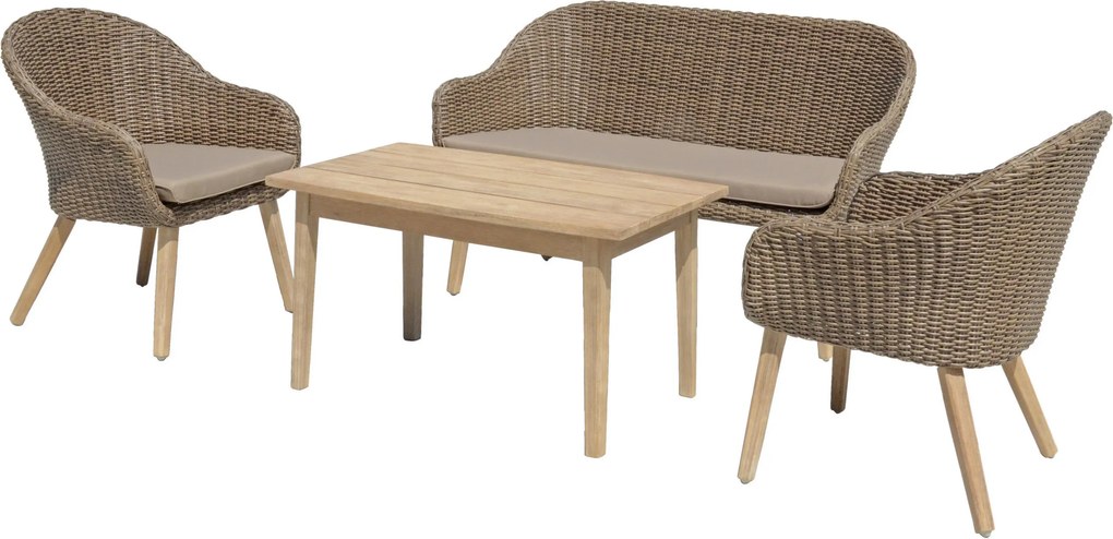 XXXLutz TERASOVÁ SEDACÍ SOUPRAVA 4dílné, dřevo, kov, plast, textil Gardenson - Online Only zahradní nábytek - 002836038302