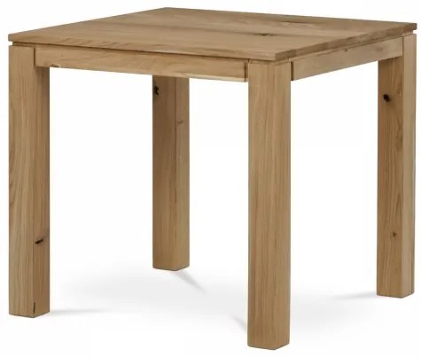 Jídelní stůl 80x80 x75 masiv dub, povrchová úprava olejem DS-F080 DUB