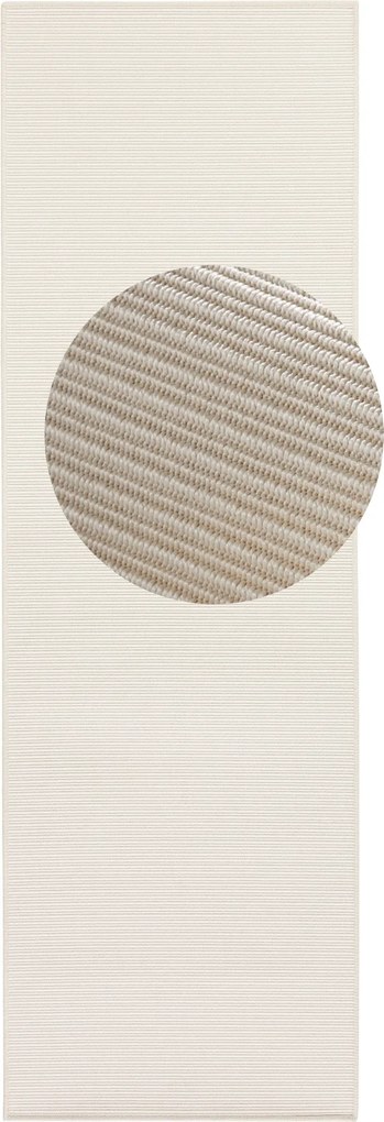 BT Carpet, Běhoun Nature 103531 Cream White – na ven i na doma, 80x500, bílá, chodba / předsíň
