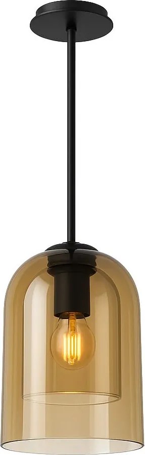 Toolight Amber, závěsné svítidlo 1xE27 APP1704-1PC, hnědá-černá, OSW-04335