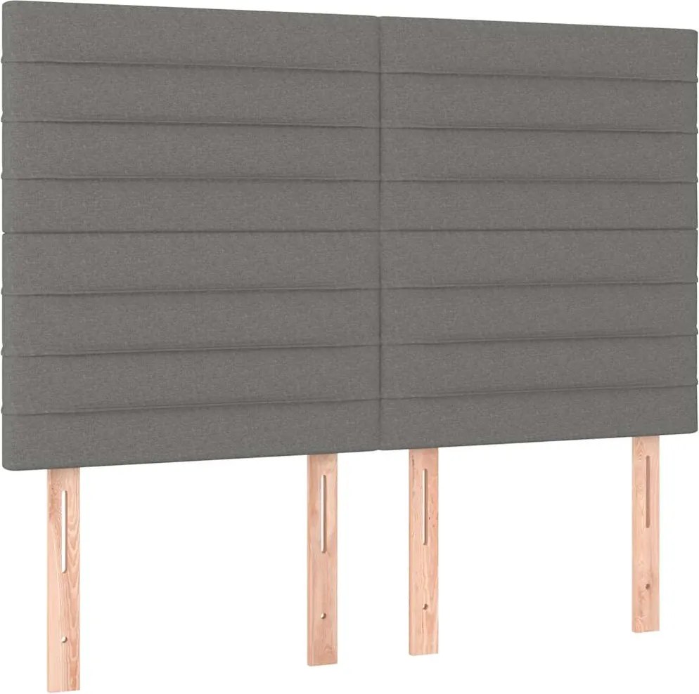Box spring postel s matrací tmavě šedá 140x200 cm textil 3131514