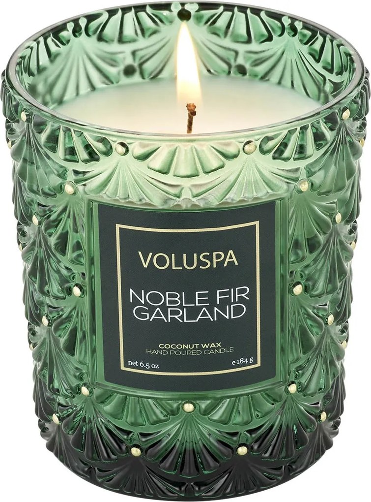 dárková sada Noble Fir Garland, tekuté mýdlo ve skle 375 ml + svíčka 184 g
