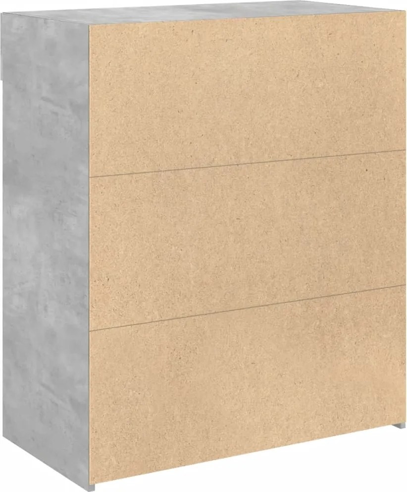 Příborník betonově šedý 80 x 42,5 x 93 cm kompozitní dřevo 3281479
