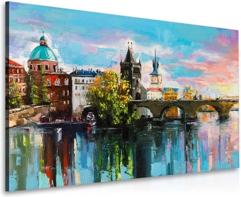 Obraz malovaný Karlův most (45x30 cm) - InSmile ®