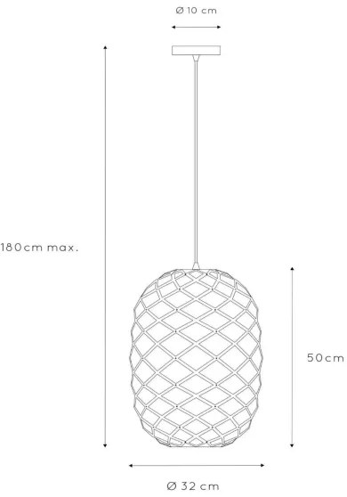 Lucide 21417/32/30 - Lustr na lanku WOLFRAM 1xE27/60W/230V černá