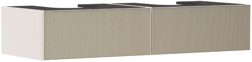 Hansgrohe Xevolos E - Umyvadlová skříňka, 28x137x55 cm, 2 zásuvky, matná béžová/strukturovaný bronz 54317390