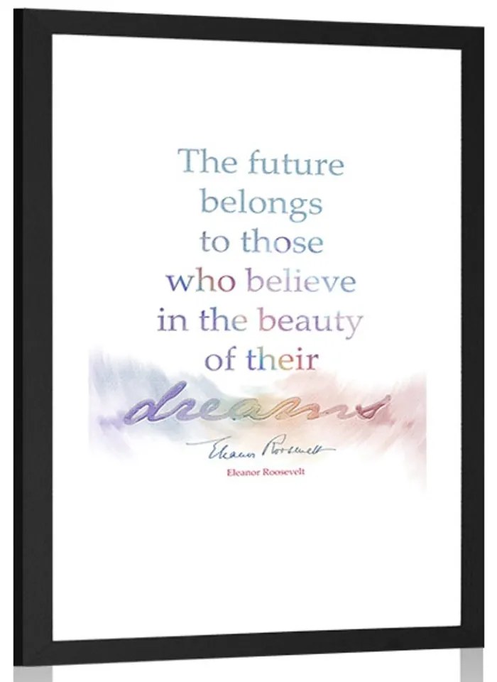 Plakát s paspartou a motivačním citátem - Eleanor Roosevelt