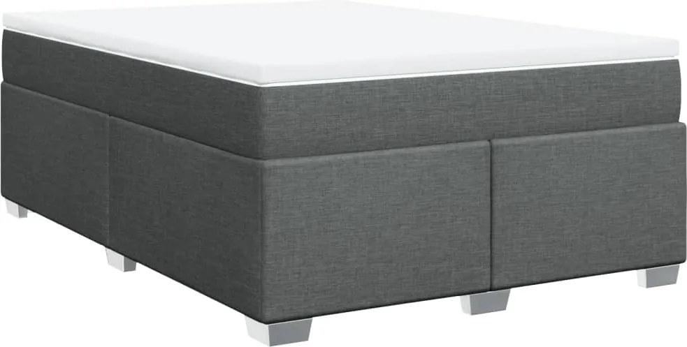 Box spring postel s matrací tmavě šedá 160x200 cm textil 3285145