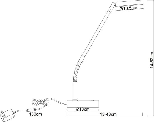 Globo 58504TN - LED Stm dotyk stolní lampa SILVIO LED/6,5W/230V matný chrom