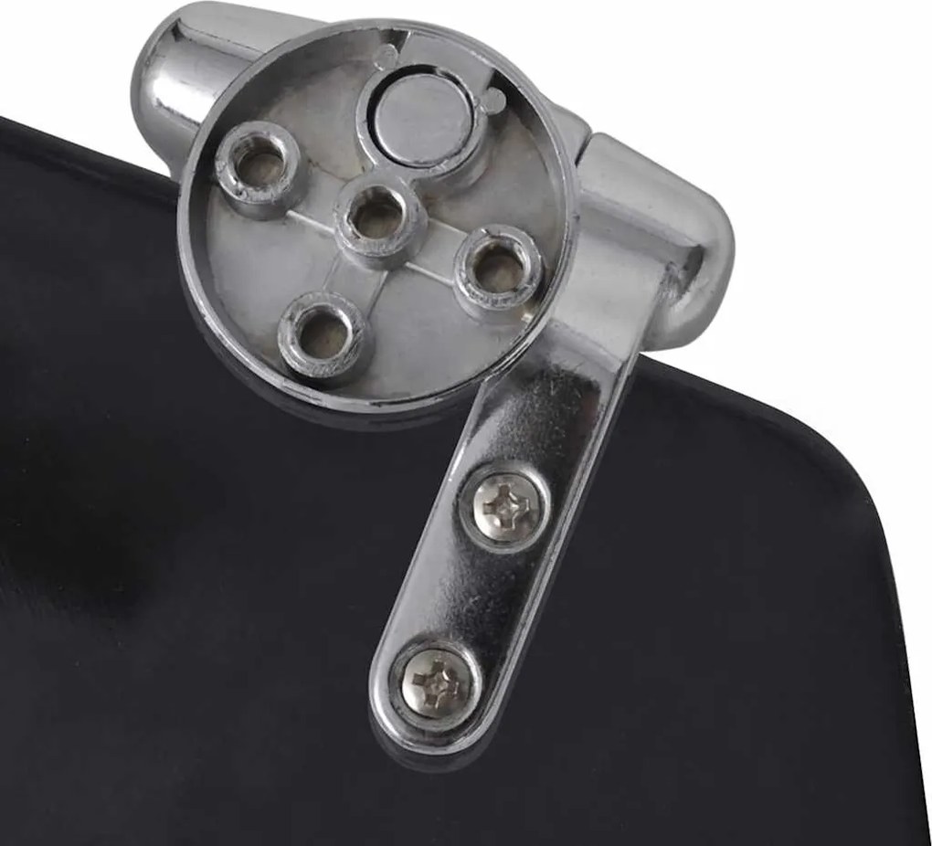 WC sedátko s funkcí pomalého sklápění MDF prostý design černé 140799
