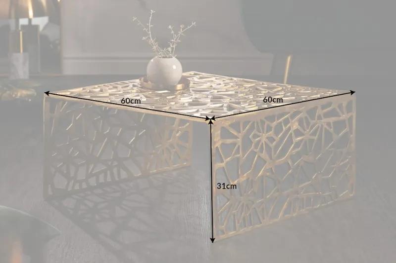 Konferenční stolek abstraktní 60cm zlatý / 40900