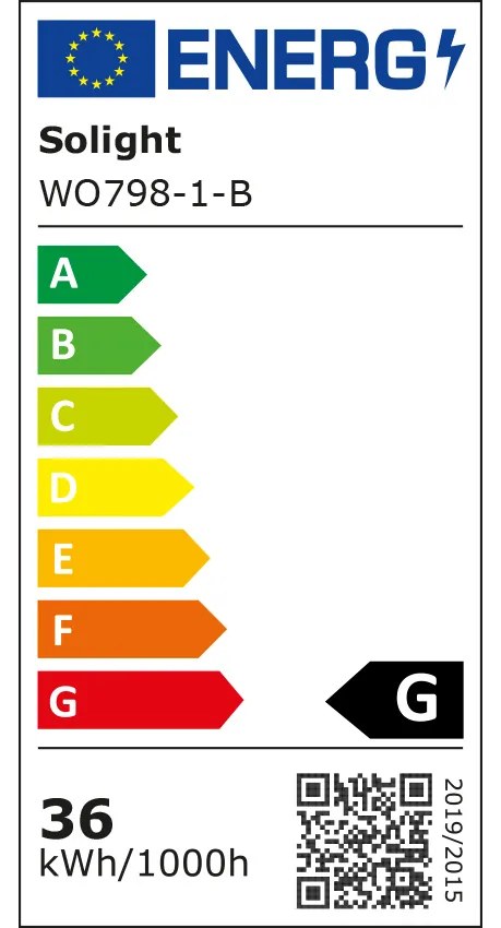 Solight LED osvětlení s dálkový ovladačem, 36W, 2300lm, 30cm, změna chromatičnosti, stmívatelné, černá