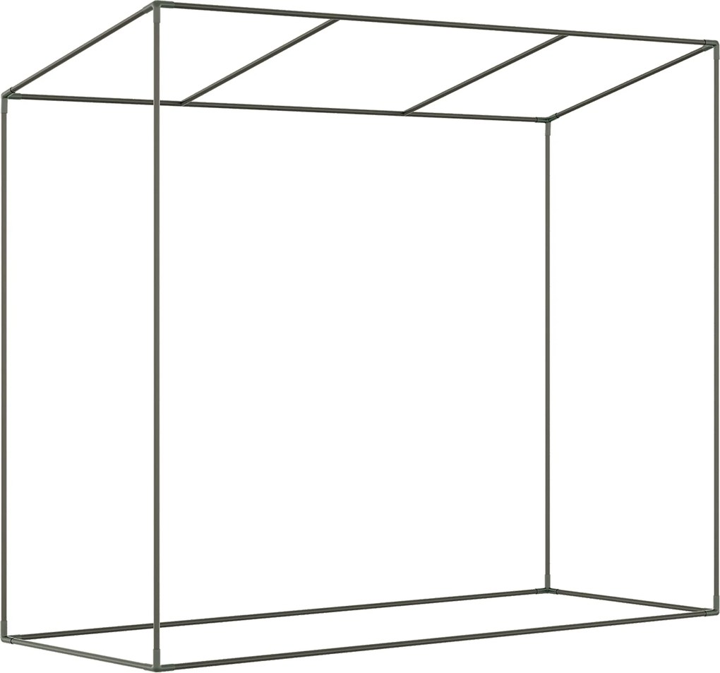 Fóliový skleník Outsunny 200x68x196cm s rolovacími dveřmi a bočním oknem, odolný proti větru, ocel a PE, ideální pro zahradní rostliny