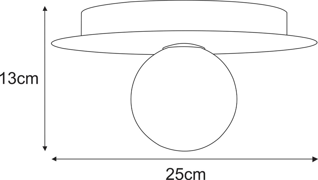 KAJA Černé stropní svítidlo koule ROBIN K-5438 1×G9