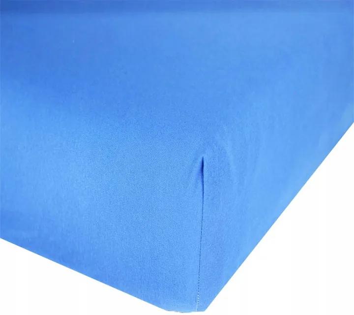 EmaHome - Jersey prostěradlo 120x200 cm modrá 309
