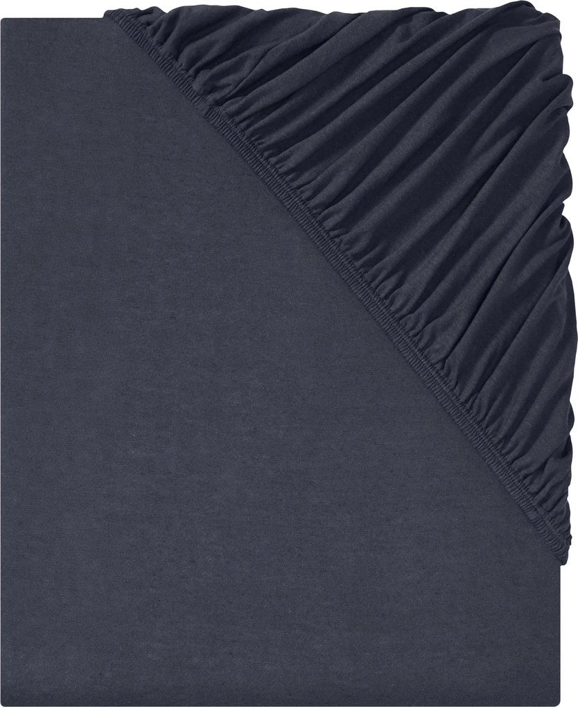 Livarno home Žerzejové napínací prostěradlo, 180-200 x 200 cm (navy modrá)