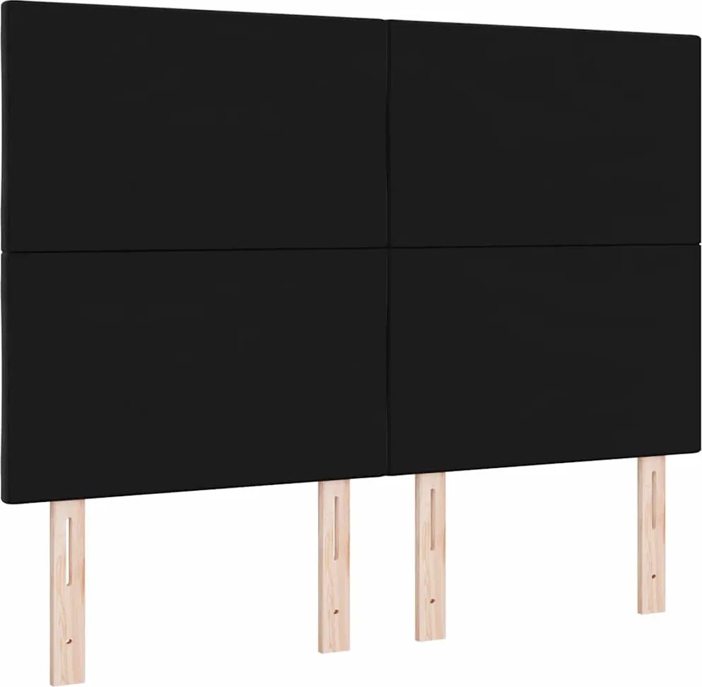 Čelo postele Černý 144 cm samet 3337921