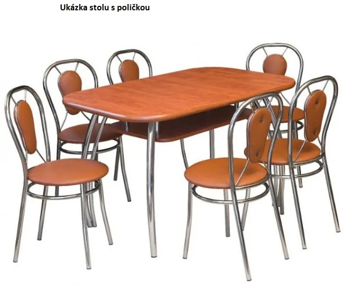 Jídelní stůl APOLLO (bez židlí) Metpol 100/74/60 Barva: cerna