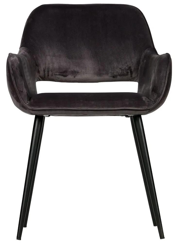 WOOOD Sametová židle Jelle sada 2 ks 80 × 60 × 57 cm