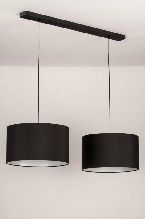 Závěsné designové černé svítidlo nad stůl Duo Nero Unima and Nero