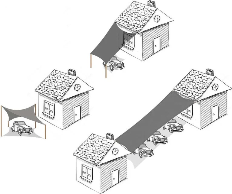 Stínící sluneční plachta 3x3 m SPRINGOS SN0054 tmavě šedá